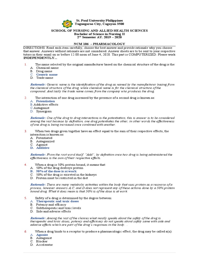 Pharmacology FINAL EXAM For Printing | PDF | Chemotherapy ...