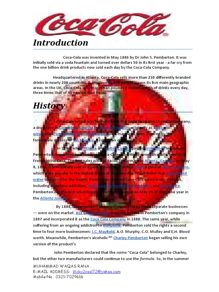 Brand Analiysis of Coca Cola 3 | PDF | Cola | The Coca Cola Company