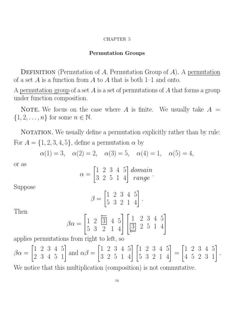 Permutation Group | PDF | Group (Mathematics) | Permutation Permutation Group | PDF | Group (Mathematics) | Permutation
