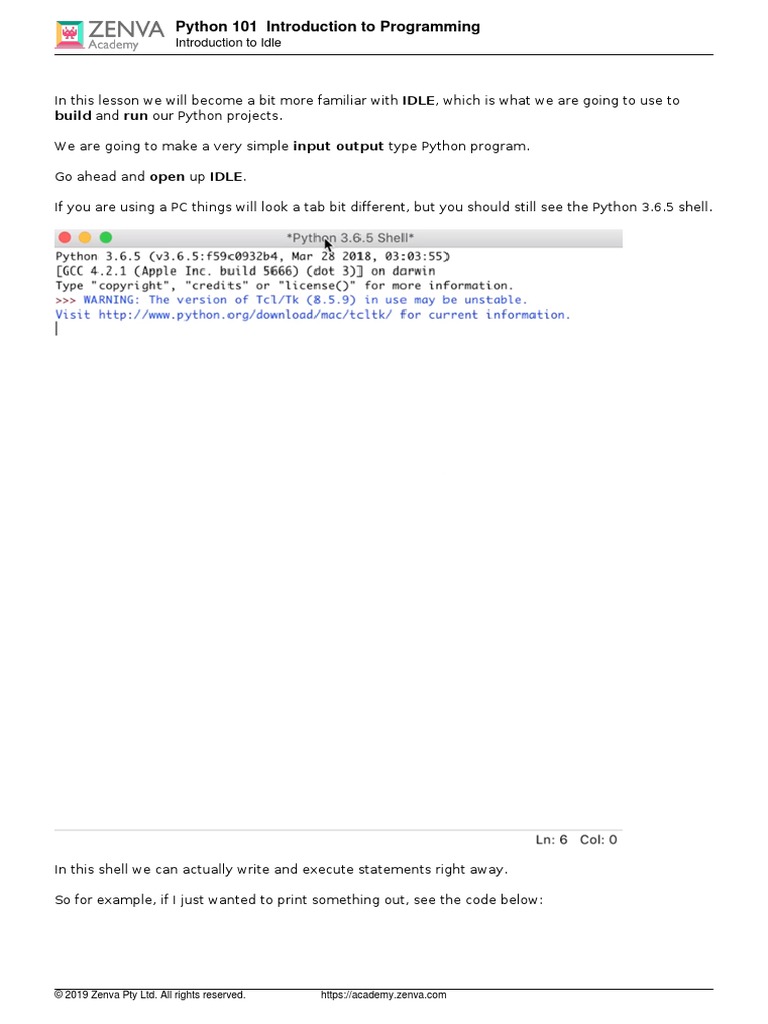 Zena Python Notes | PDF | Control Flow | Variable (Computer Science)