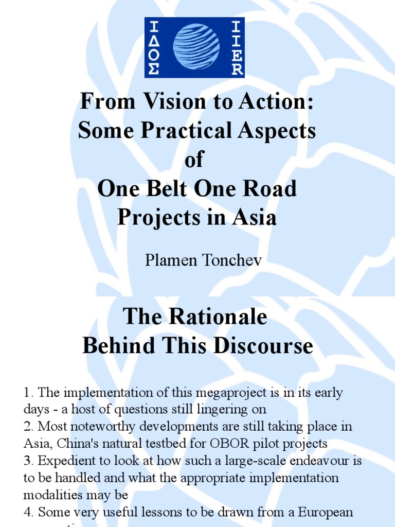 Tonchev From Vision To Action Practical Aspects of Obor Projects in ...