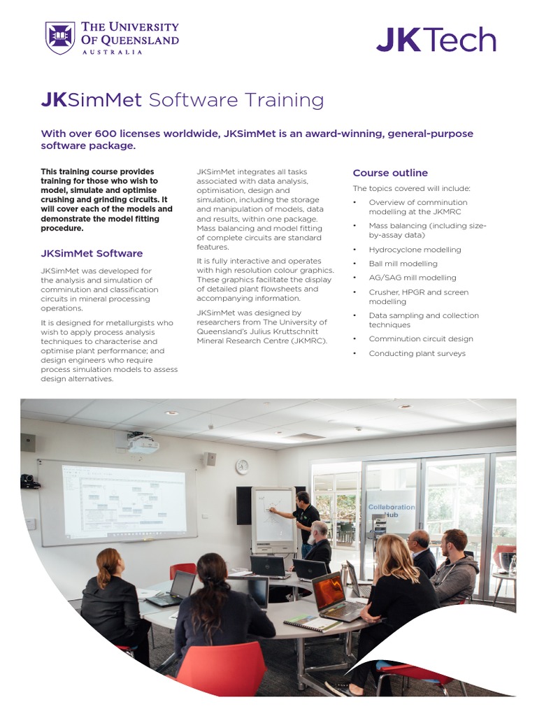 JKSimMet Software Training Course | PDF | Simulation | Mill (Grinding)