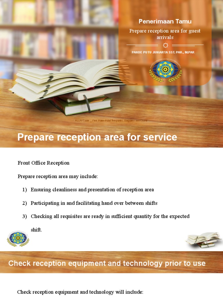 Prepare Reception Area For Guest Part I | PDF | Technology & Engineering