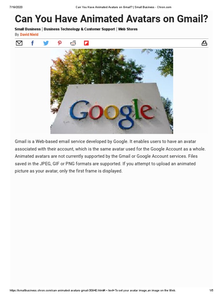 Can You Have Animated Avatars On Gmail - Small Business | PDF | Gmail ...