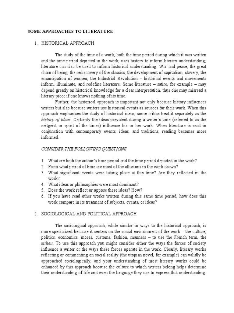 Understanding Literature Through Multiple Lenses: A Guide to Historical ...