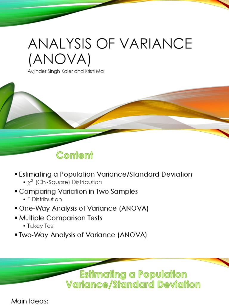 ANOVA PPT Explained PDF | PDF | P Value | Analysis Of Variance