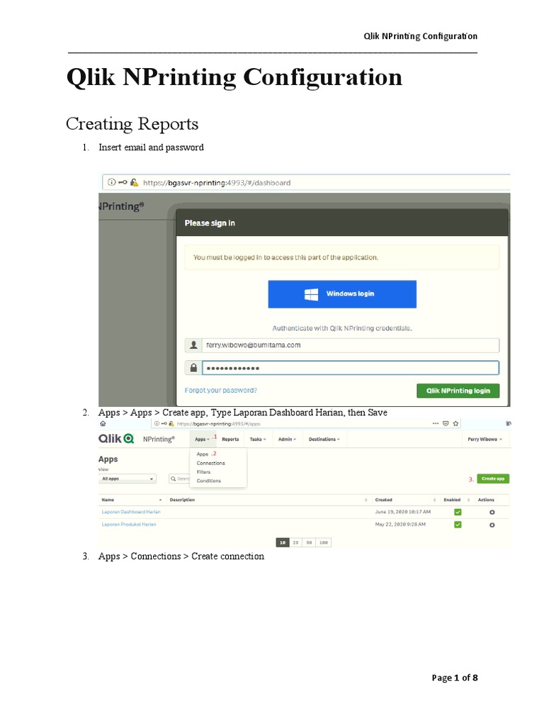 Qlik Nprinting Configuration Creating A Monthly Report Distribution
