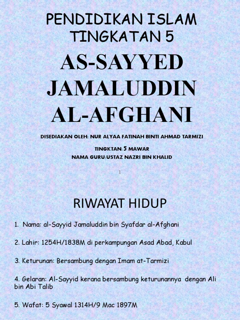 Tokoh Syed Jamaluddin Afghani | PDF