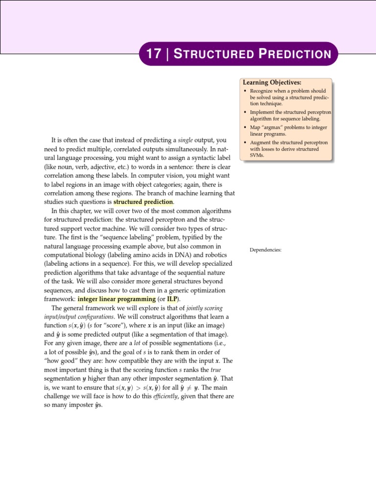 Structured Prediction Pdf Algorithms Linear Programming