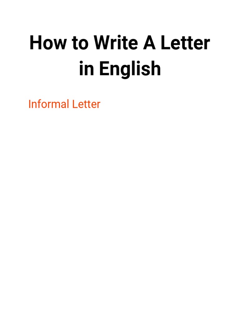 How To Write A Letter in English | Download Free PDF | Gratitude