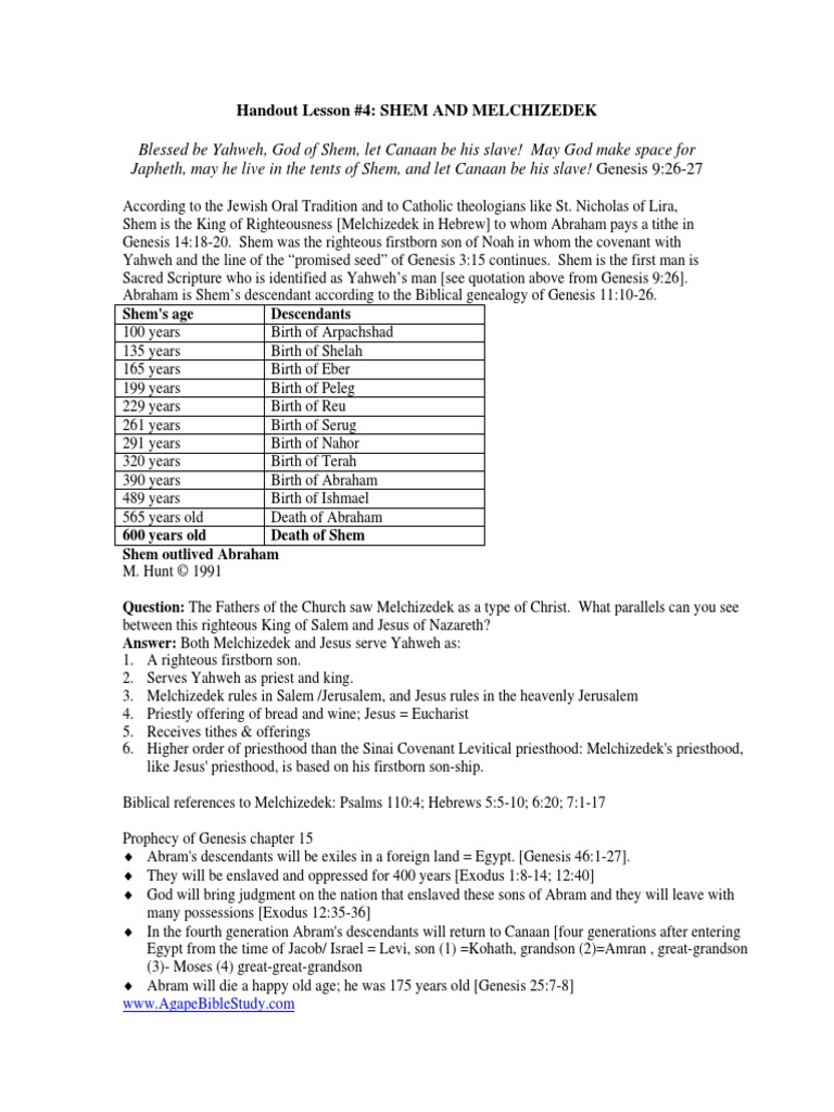 Handouts Lesson 4 Salvation History PDF | PDF | Abraham | Book Of Genesis