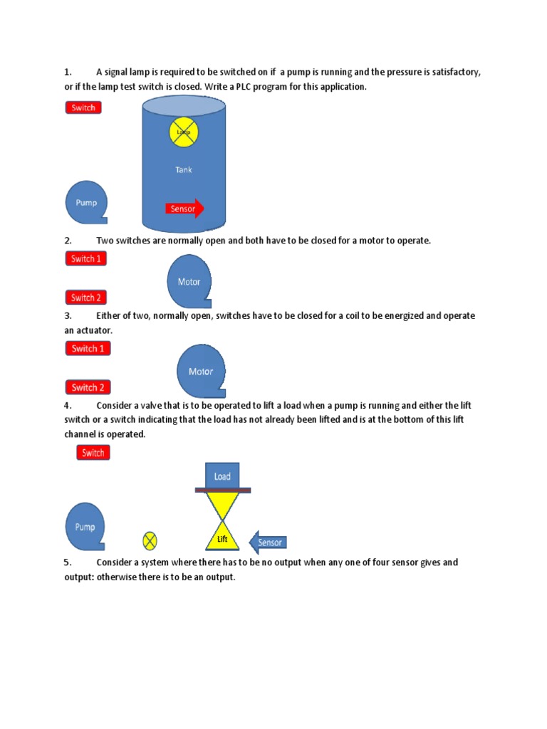 PLC Problems PDF | PDF | Switch | Programmable Logic Controller