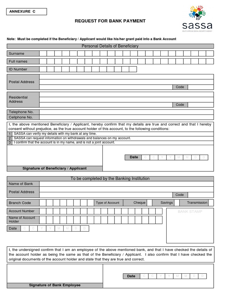 Bank Payment Request Form | PDF | Finance & Money Management