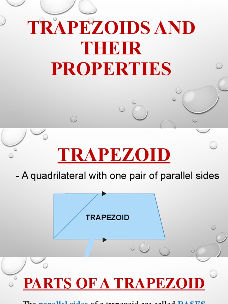 Properties of Trapezoid | PDF | Triangle Geometry | Space