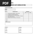 CHECK LIST - Linea de Vida | PDF