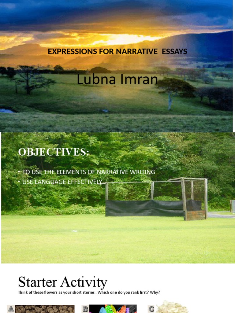 Expressions To Use in Narrative Essay | PDF