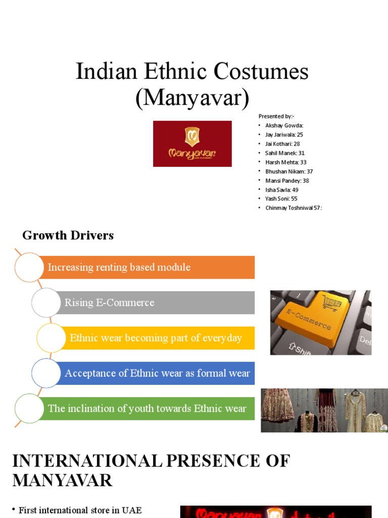 Indian Ethnic Costumes (Manyavar) | Download Free PDF | Business ...