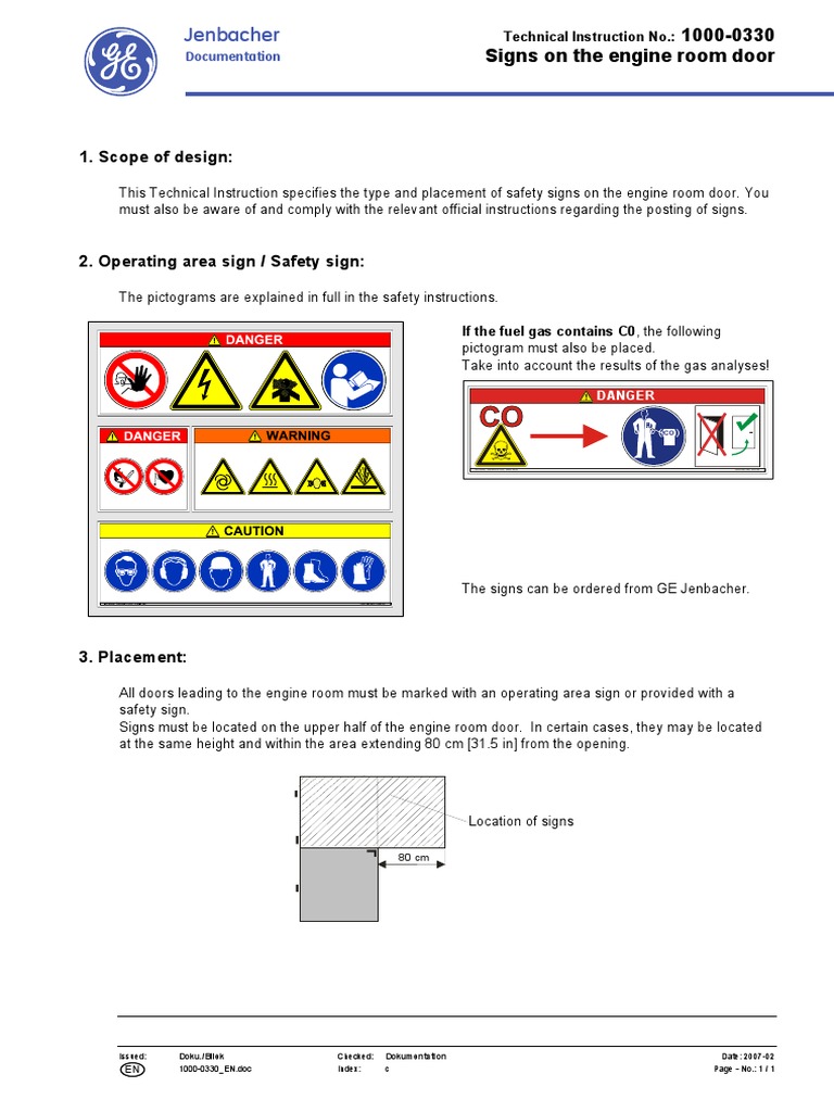 Jenbacher: 1. Scope of Design | PDF