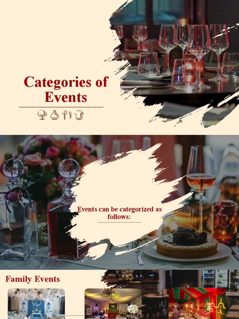 Categoriesand Classification of Events | PDF | Floristry | Entertainment