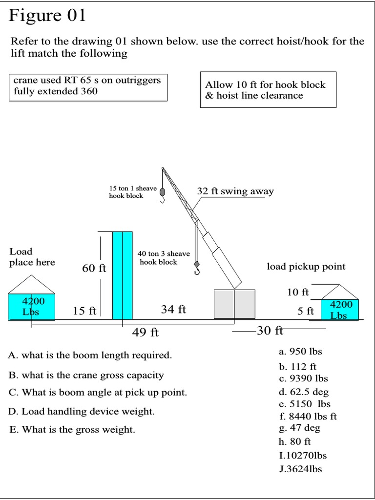 Crane Question For Level 1 | PDF | Crane (Machine) | Tools