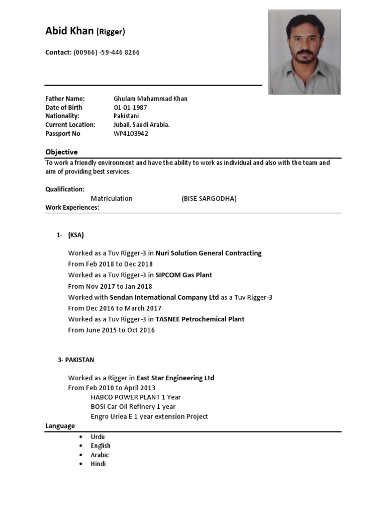 Abid CV PDF | PDF