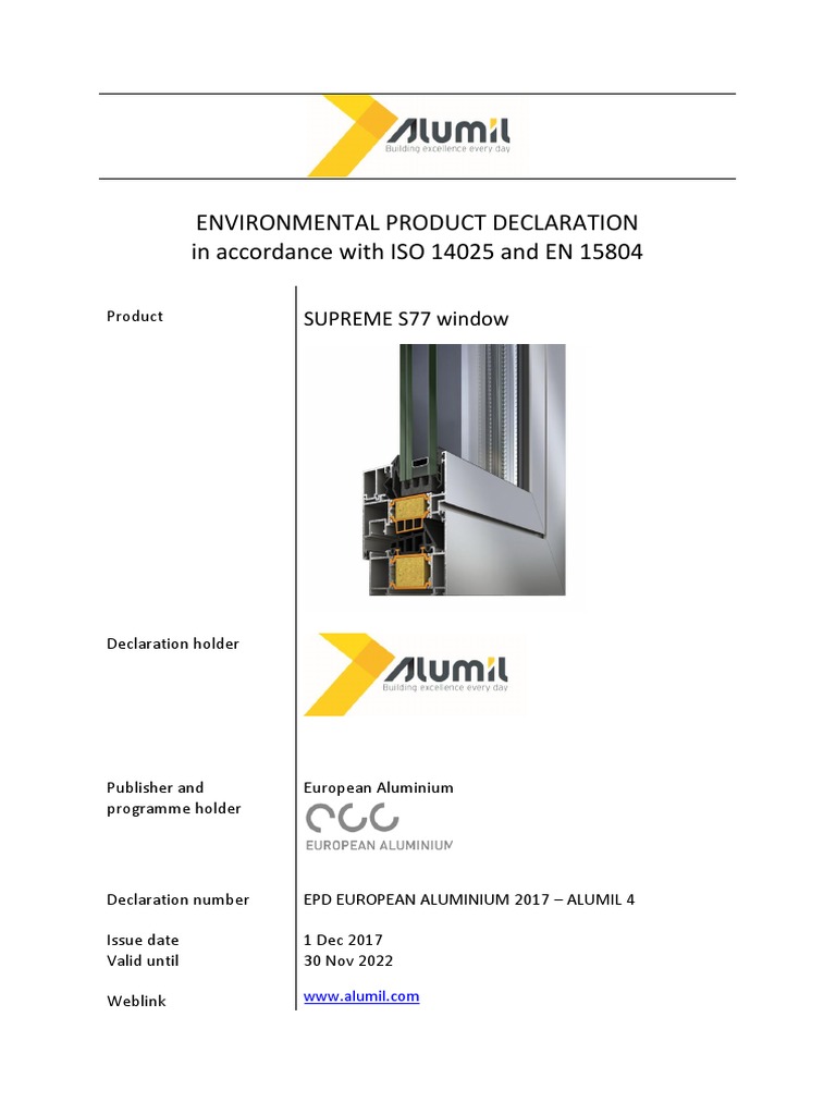 Environmental Product Declaration in Accordance With ISO 14025 and EN ...