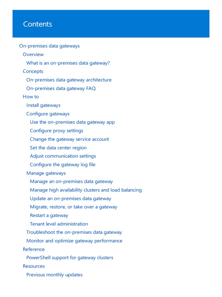 What Is An On-Premises Data Gateway | PDF | Proxy Server | Port (Computer Networking)