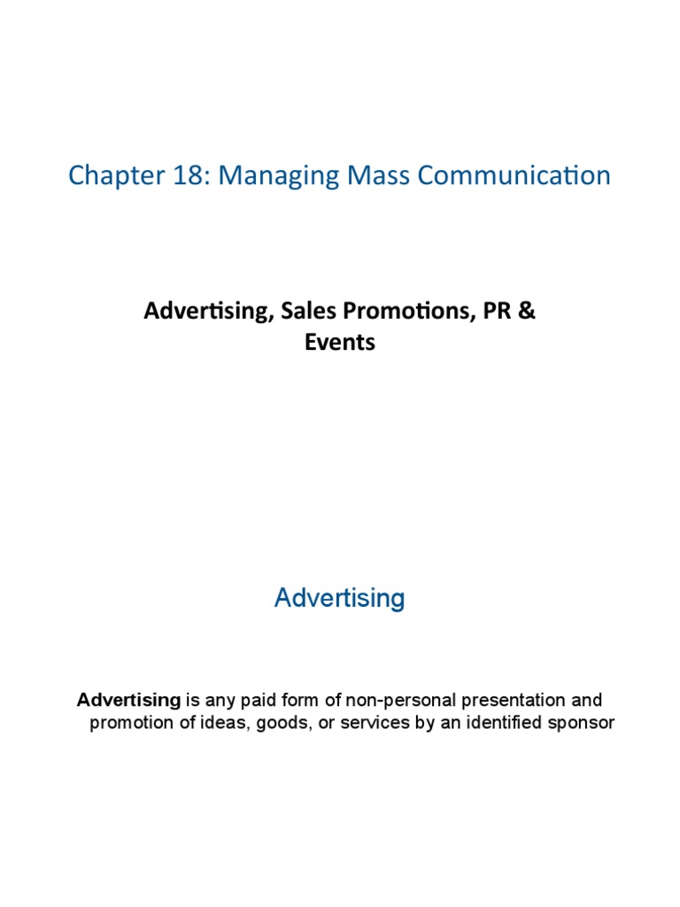 Chapter 18 and 20 - Managing Mass & Personal Communications | PDF ...