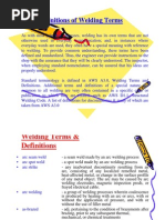 Welding Terms & Definitions | PDF | Welding | Construction