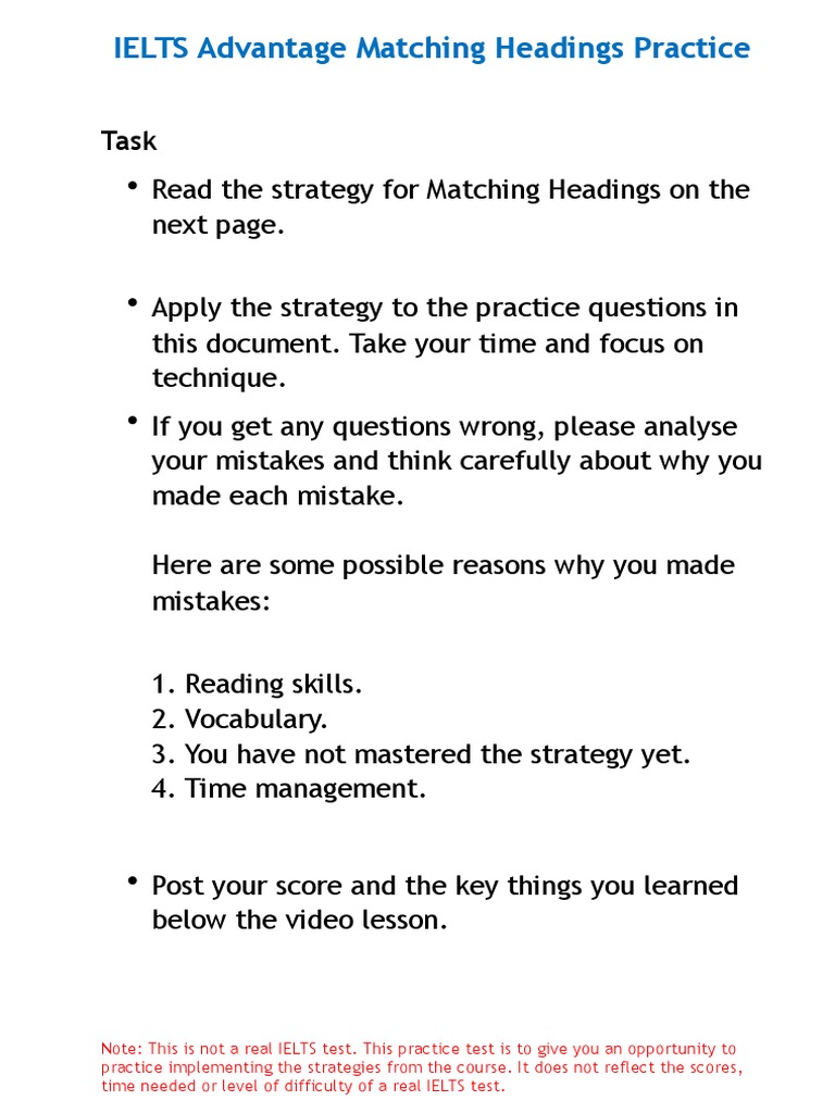 IELTS Matching Headings Practice Guide | PDF | Tycho Brahe ...