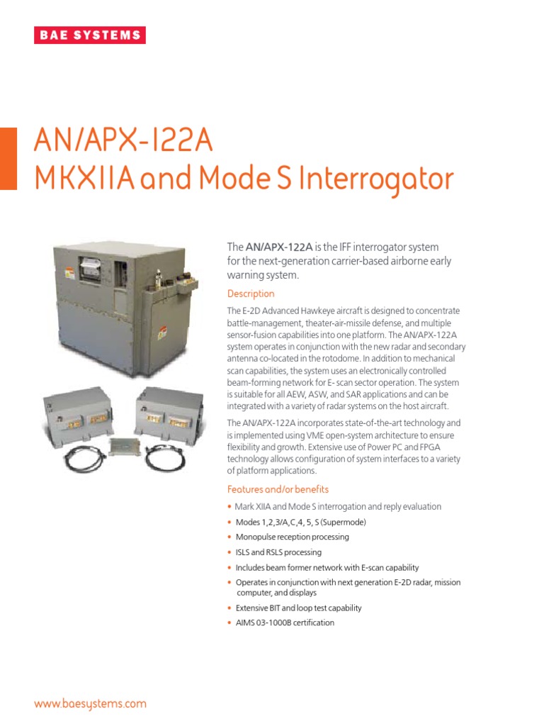 AN/APX-122A MKXIIA and Mode S Interrogator | PDF | Information And ...