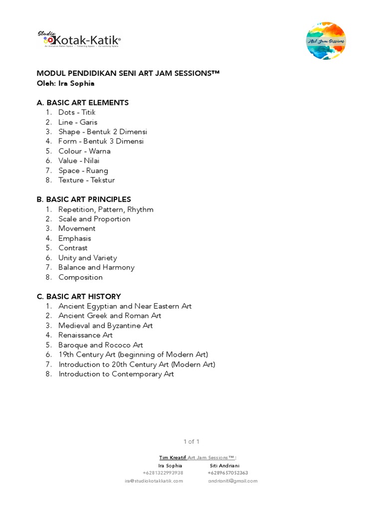 Moduls Materi Belajar Seni Visual | PDF