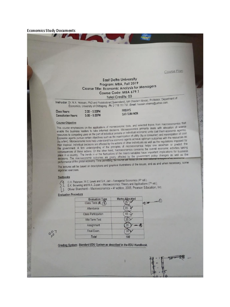 Economics Study Documents | PDF