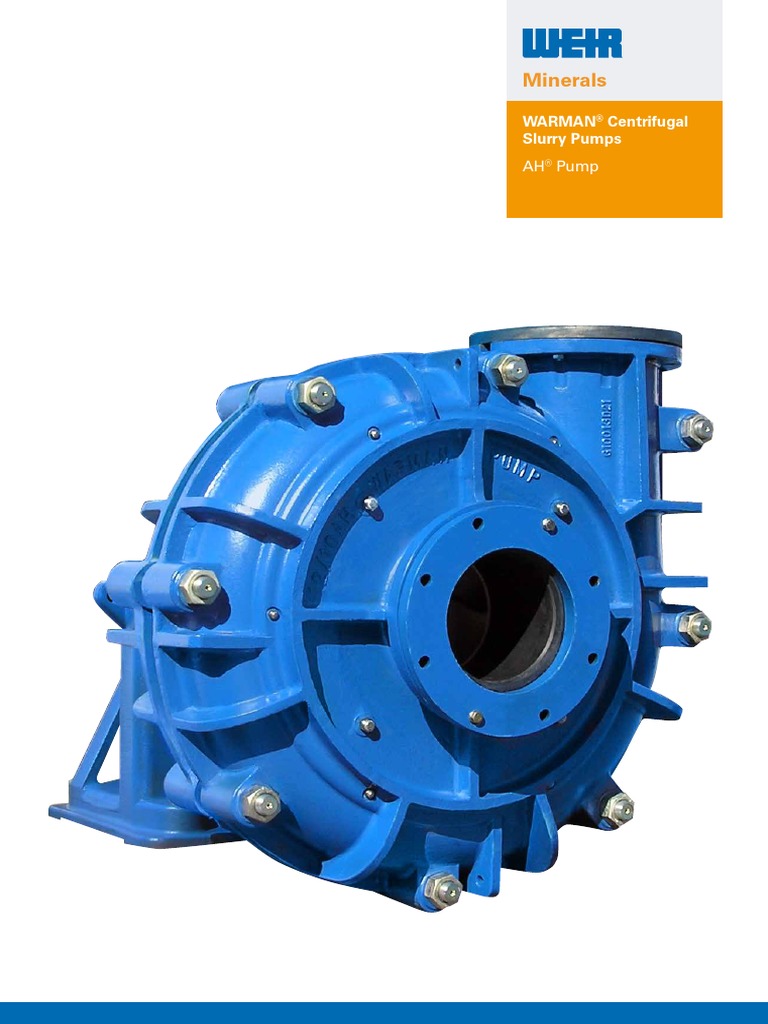 Warman Centrifugal Slurry AH Pump Brochure PDF | PDF | Bearing ...