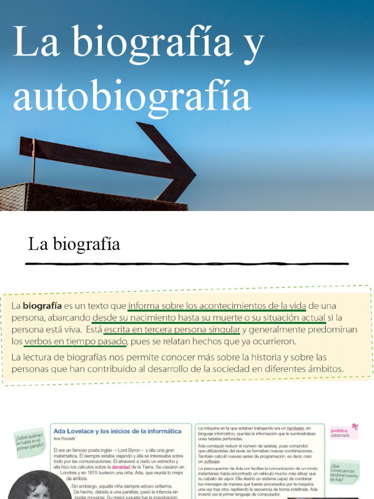 Biografía y Autobiografía: Guía Práctica | PDF | Autobiografías ...