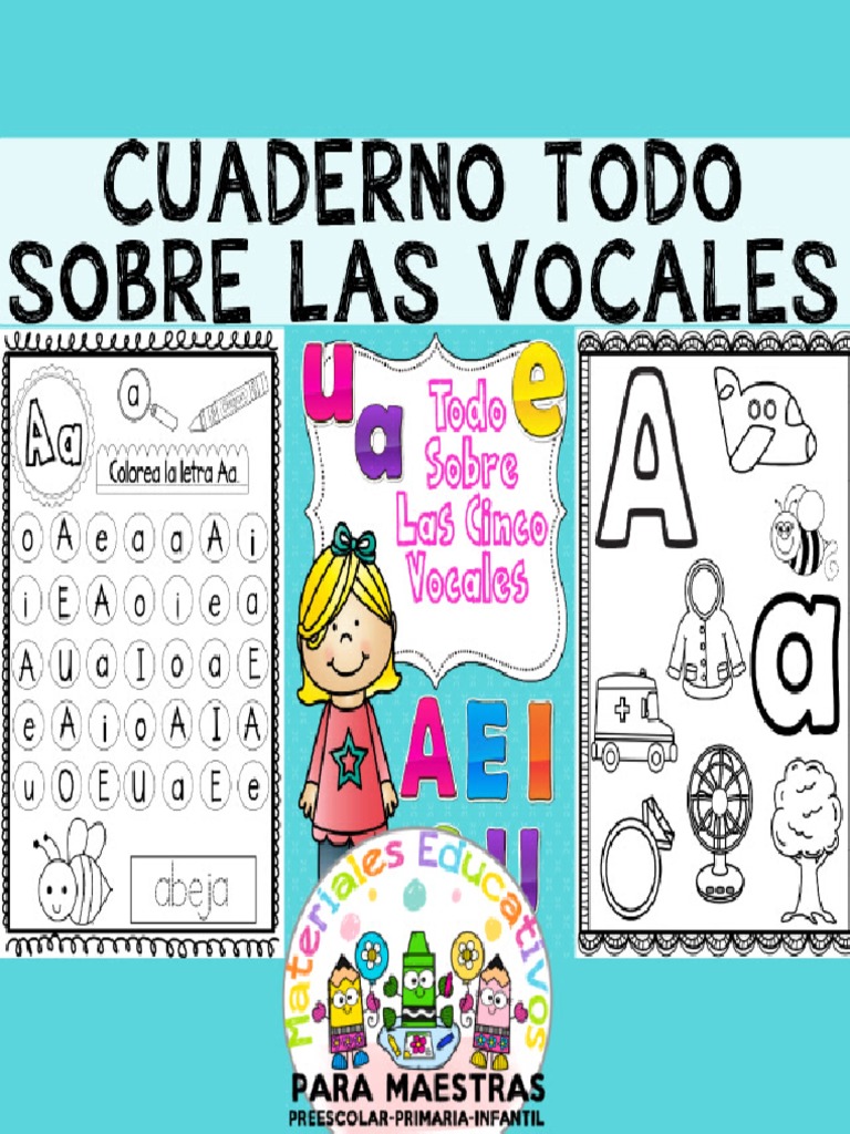 Cuaderno Aprendo Todo Sobre Las Vocales | PDF