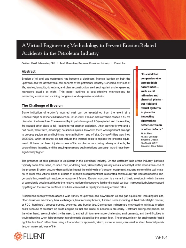 A Virtual Engineering Methodology To Prevent Erosion-Related Accidents ...