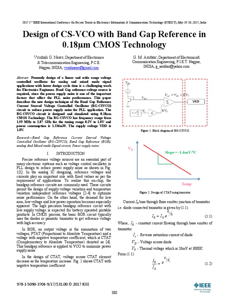 Design of CS-VCO with Band Gap Reference in 0.18μm CMOS Technology ...