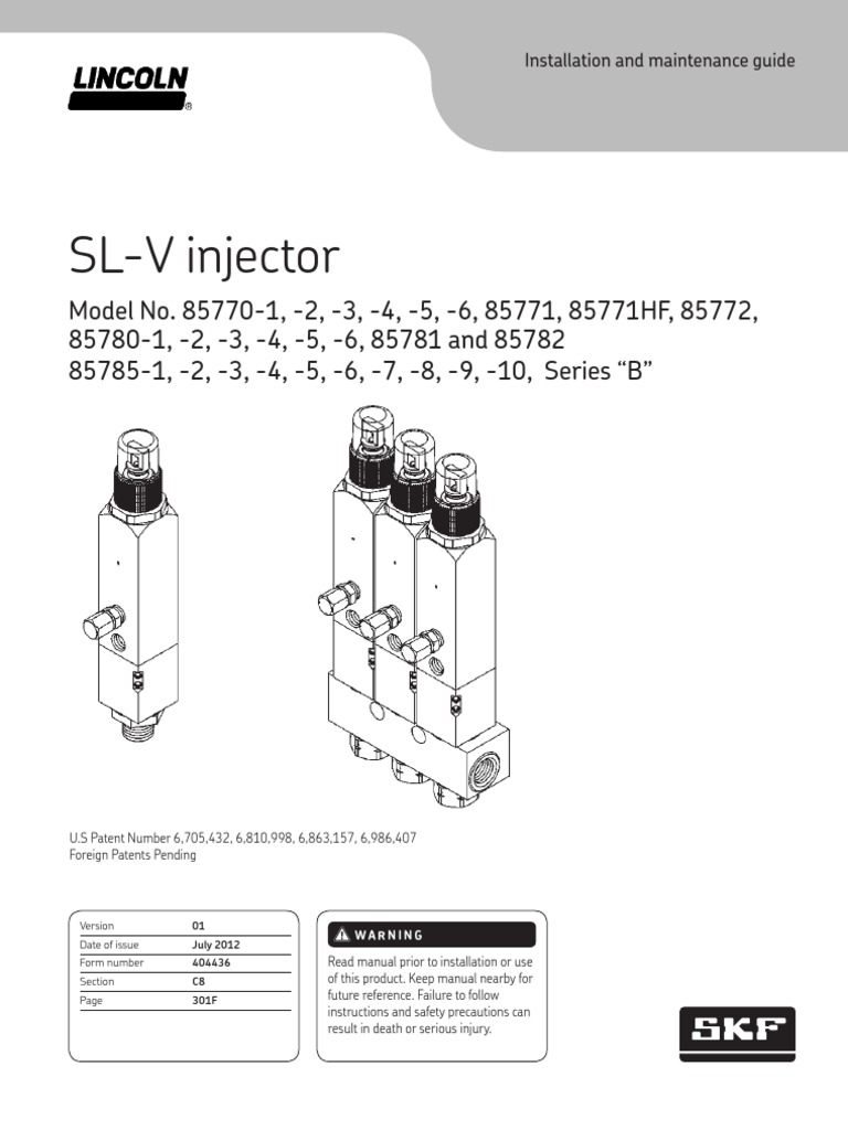 Lincoln SL-V Injector | Download Free PDF | Piston | Valve