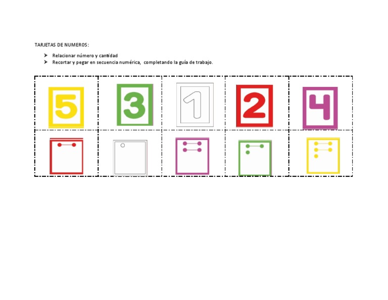 Tarjetas para Aprender Números y Cantidades | PDF