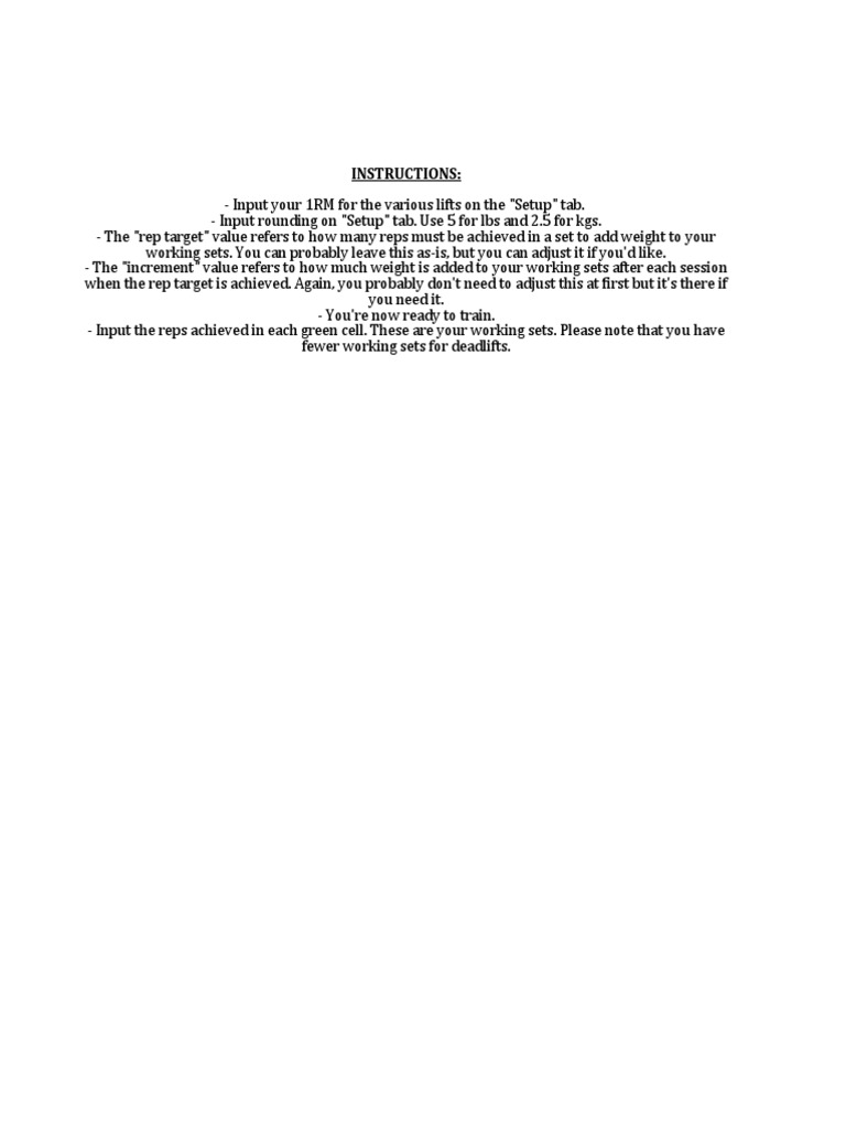 Greyskull Linear Progression Program - 6 Week (2020 v2) | PDF | Human ...