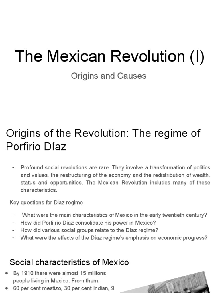 The Mexican Revolution (I) : Origins and Causes | PDF | Mexican ...