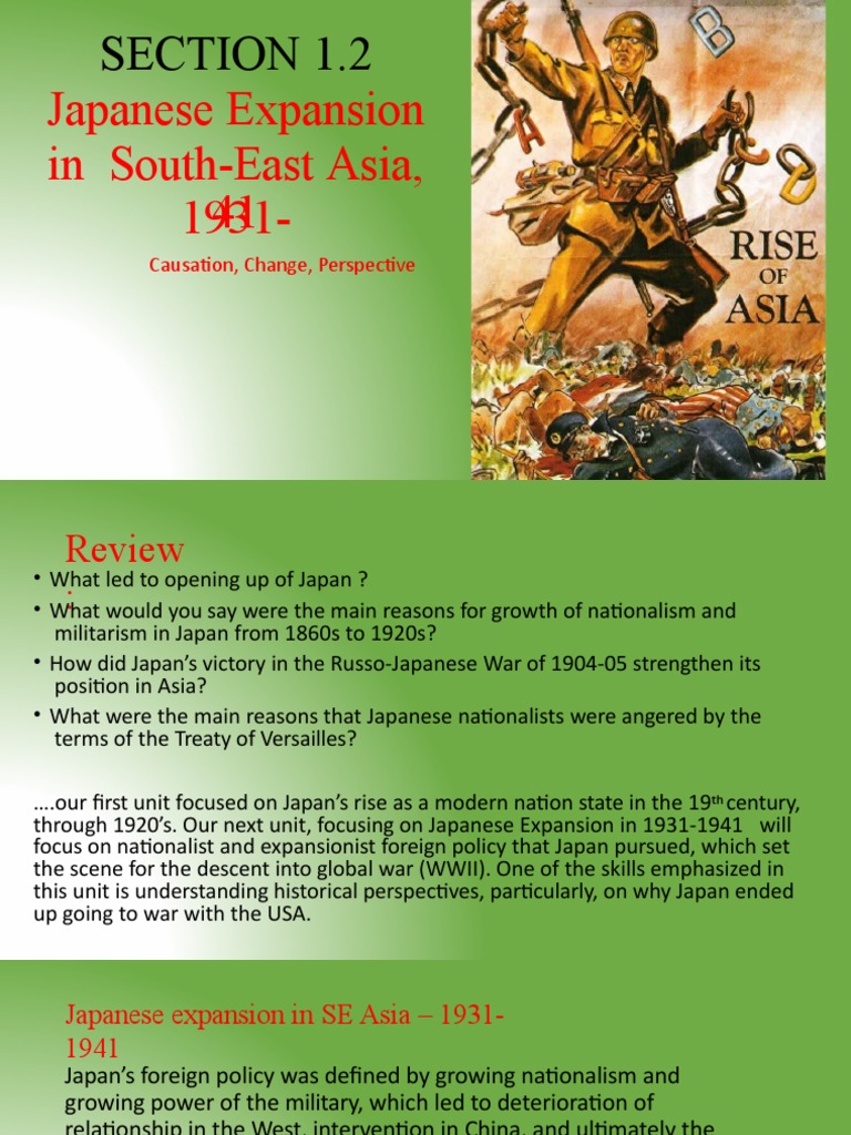 Section 1.2: Japanese Expansion in South-East Asia, 1931-41 | PDF ...
