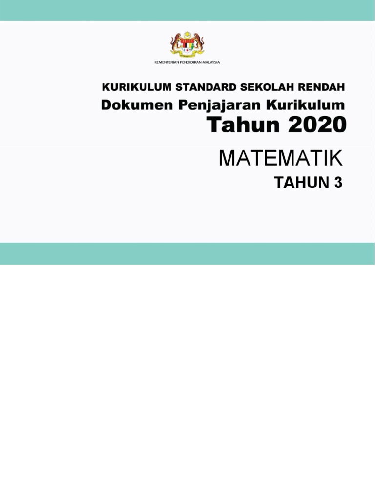 KSSR - DPK - MATEMATIK TAHUN 3 Done | PDF