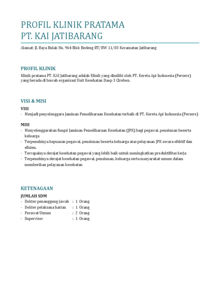Profil Klinik Pratama | PDF