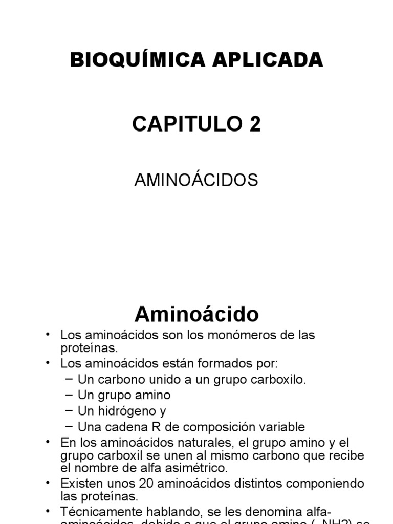 CAP 2.aminoacidos | PDF | Aminoácidos | Serotonina