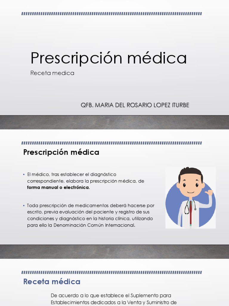 Resumen Prescripción Médica | PDF | Prescripción médica | Medicamentos ...