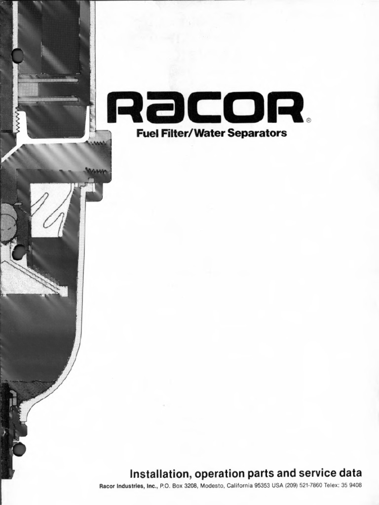 Racor Filters Manual PDF | PDF | Pump | Valve