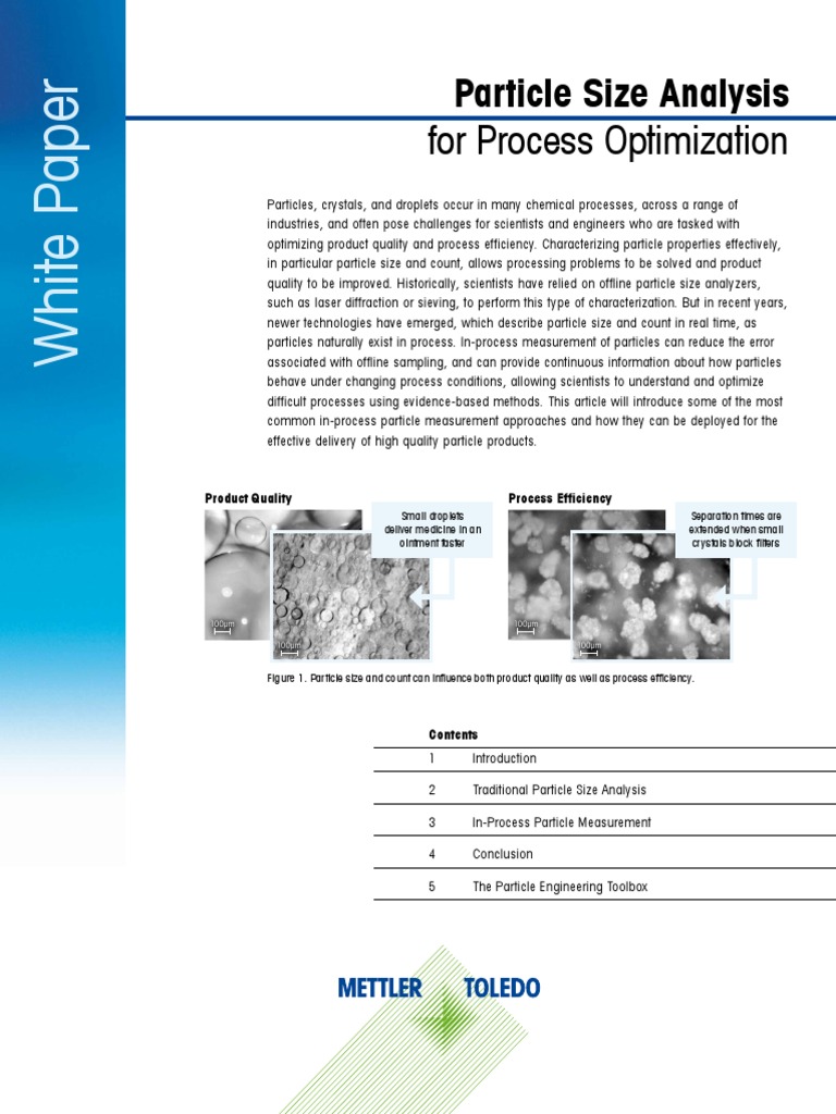 For Process Optimization: Particle Size Analysis | PDF | Particle Size ...