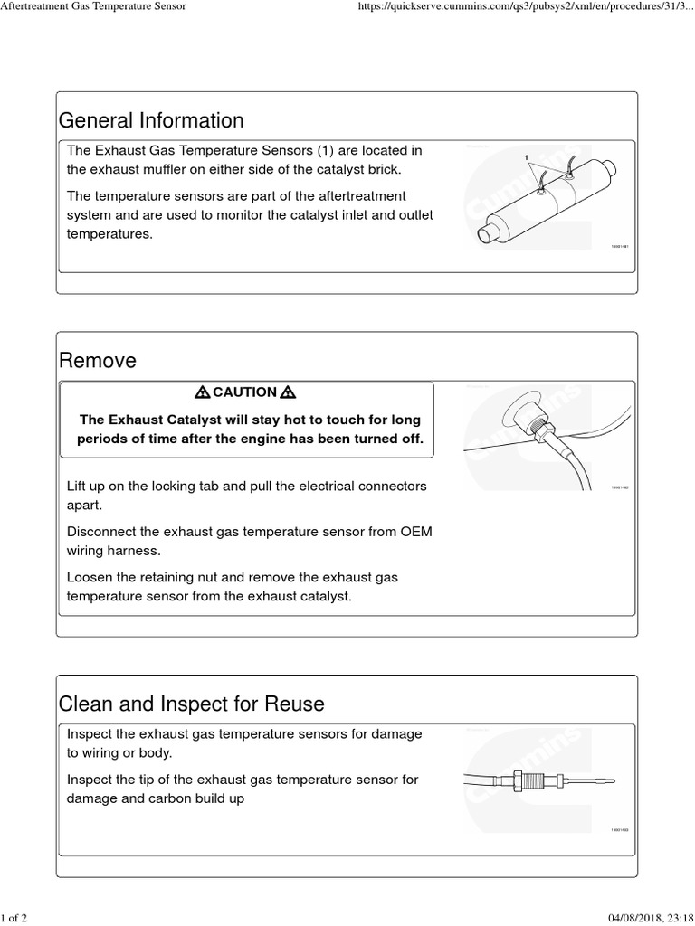 019-449 Aftertreatment Gas Temperature Sensor | PDF | Computers | Technology & Engineering
